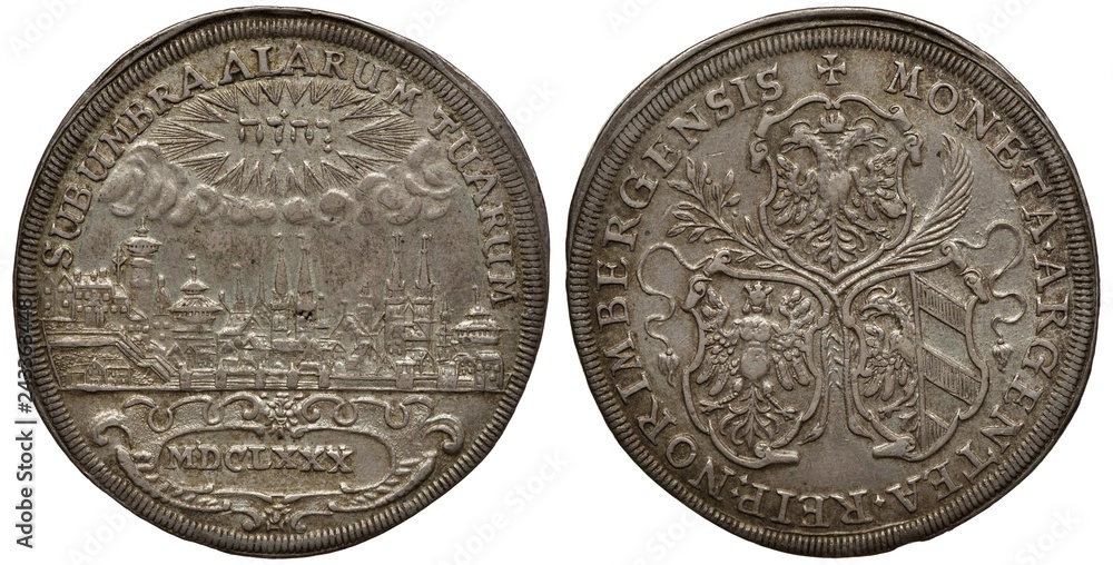 Stockfoto med beskrivningen Germany German City of Nuremberg silver ...