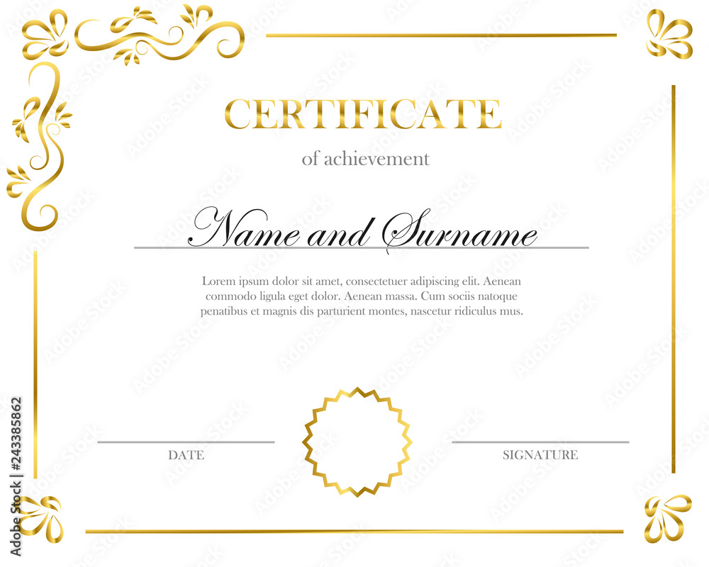 Creative certificate, diploma. Frame for diploma, certificate ... Creative certificate, diploma. Frame for diploma, certificate ...