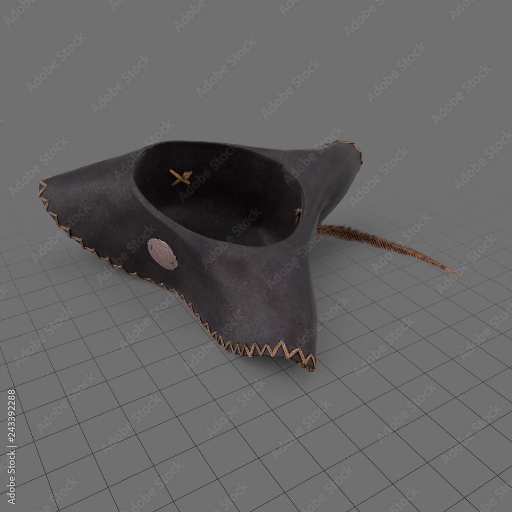 Upside down pirate hat Stock 3D asset | Adobe Stock