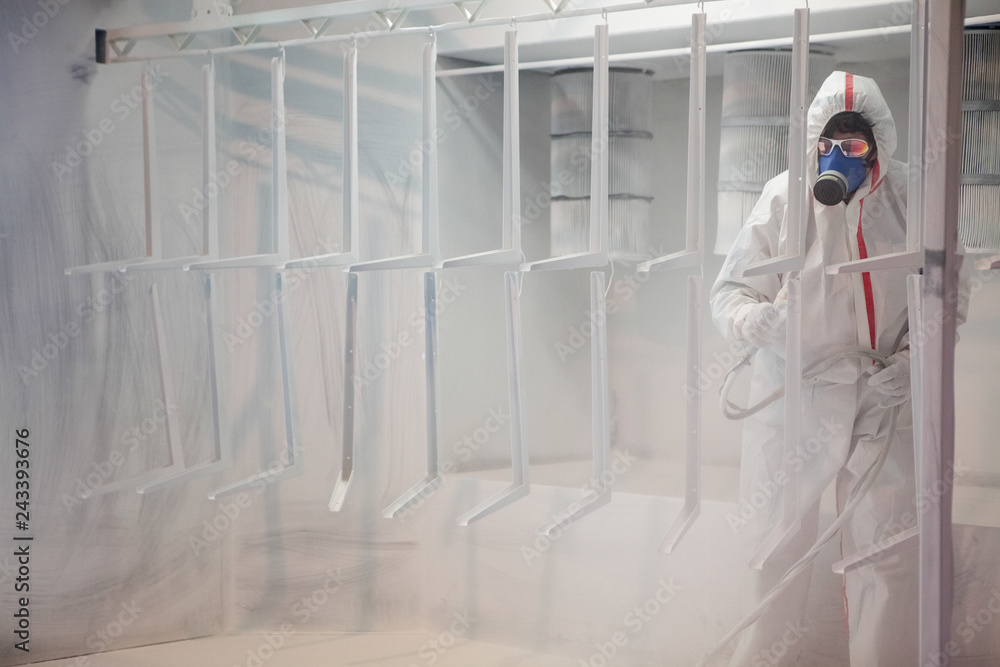 Industrial powder coating Stock Photo | Adobe Stock