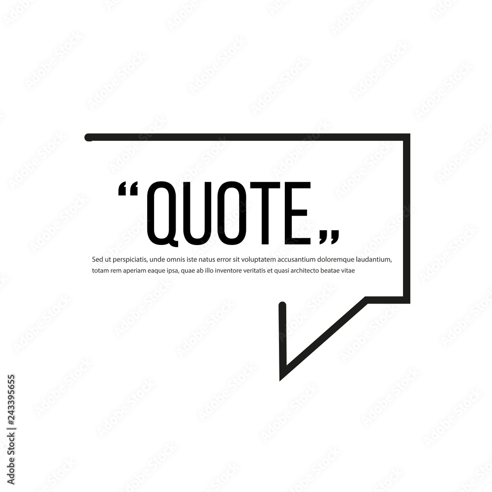 Vector quotation template Stock Vector | Adobe Stock