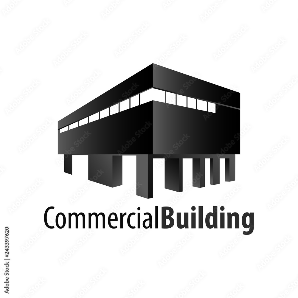 Commercial building logo concept design. Symbol graphic template ...