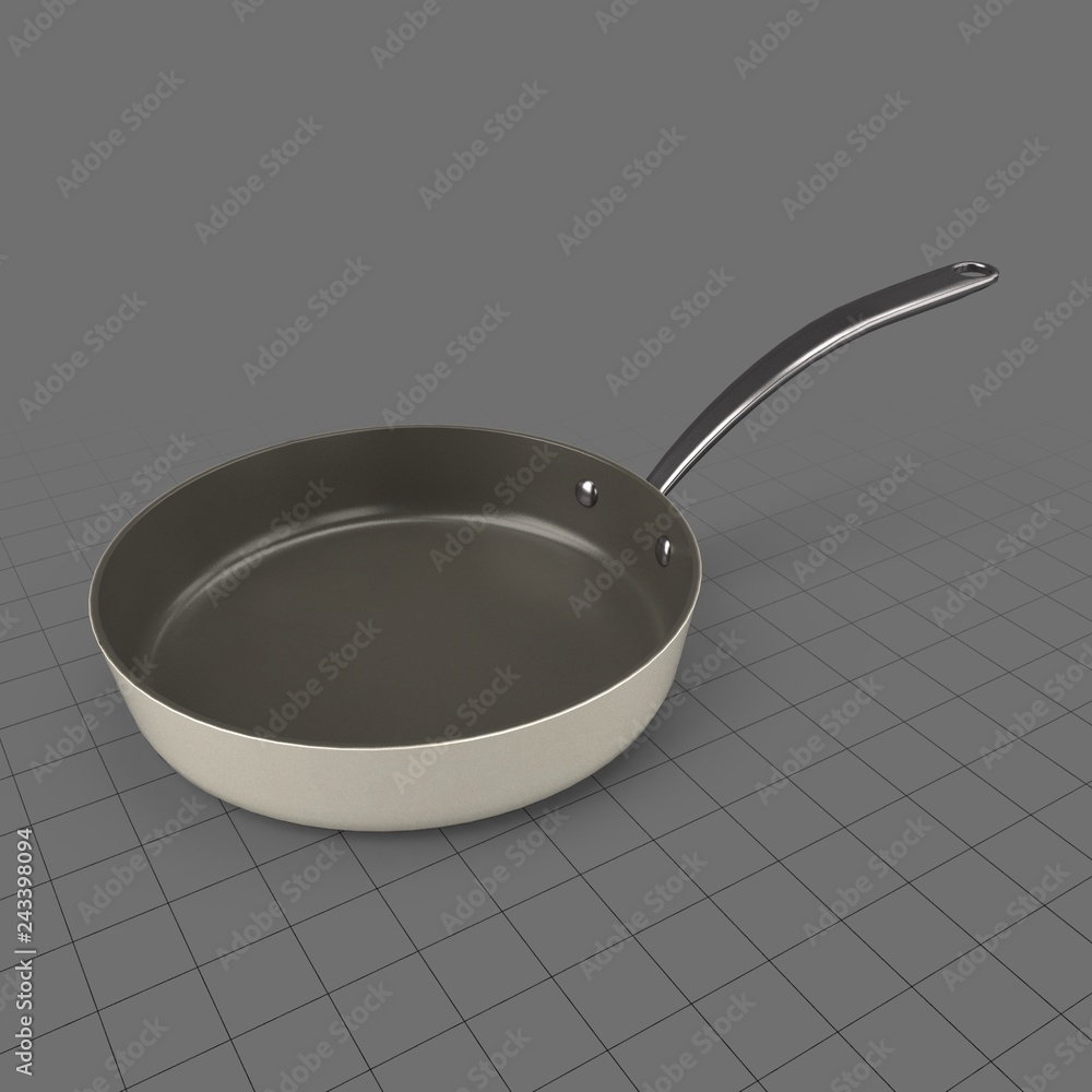 Deep frying pan Stock 3D asset | Adobe Stock