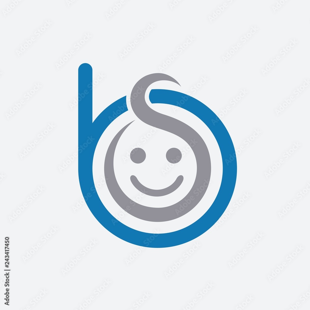 Letter B Baby Stock Vector | Adobe Stock