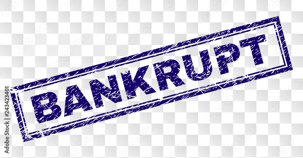 Vetor de BANKRUPT stamp seal print with dirty style and double framed ...