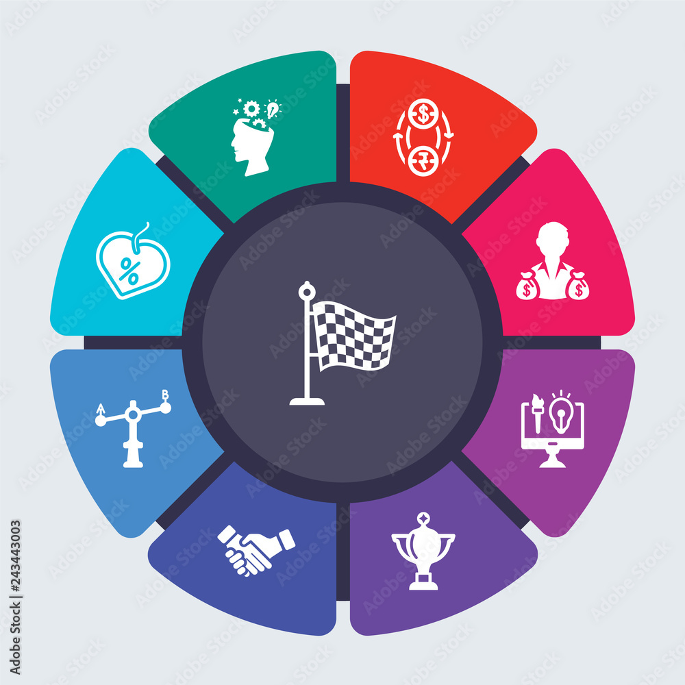 startup strategy and vector template for infographics. Business concept ...