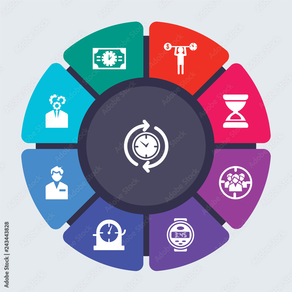 human resources vector template for infographics. Business concept with ...