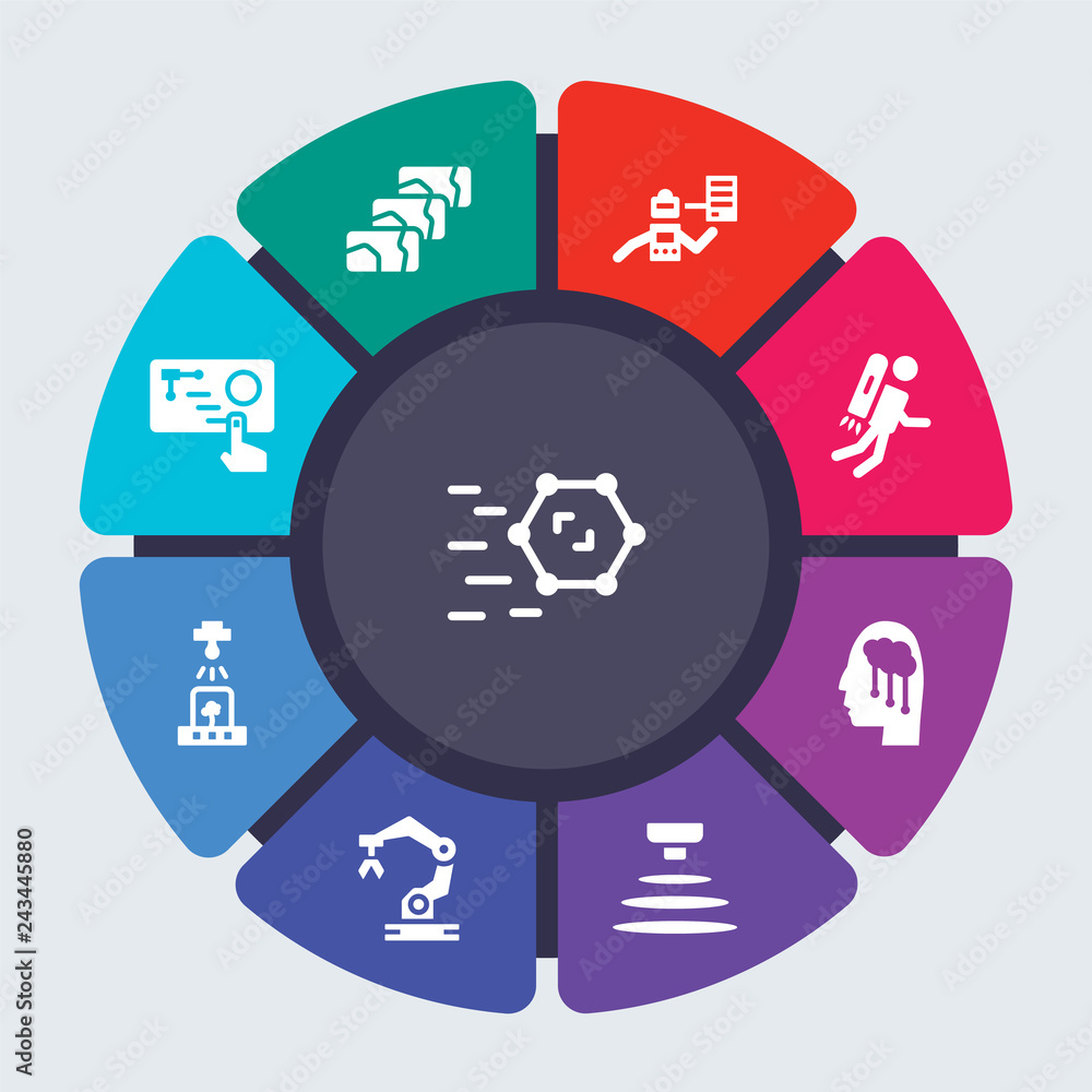 artificial intelligence vector template for infographics. Business ...