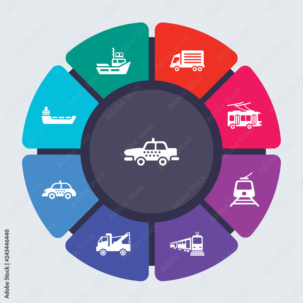 transportation vector template for infographics. Business concept with ...