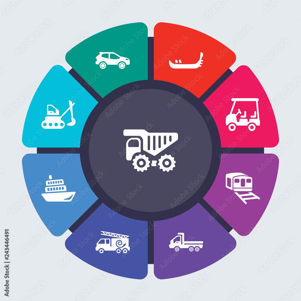 transportation vector template for infographics. Business concept with ...