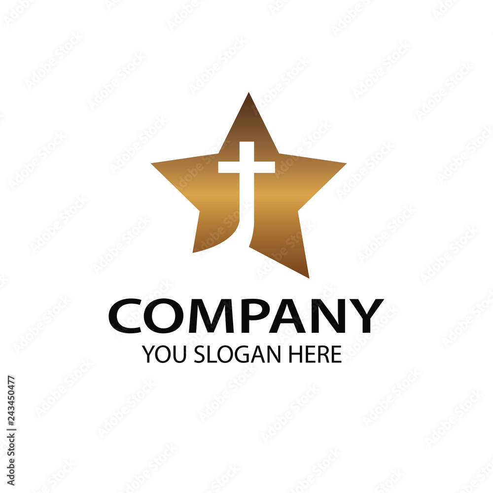 logo church star modern Stock Vector | Adobe Stock