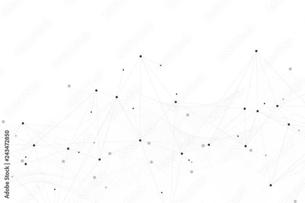 Networking connection concept abstract technology. Global network ...