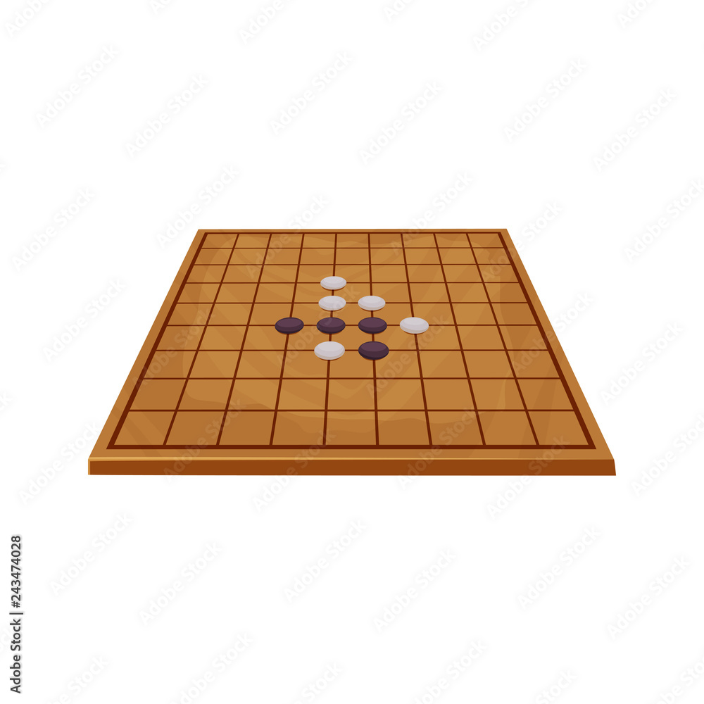 Go game board icon.Cartoon illustration. Stock Vector | Adobe Stock