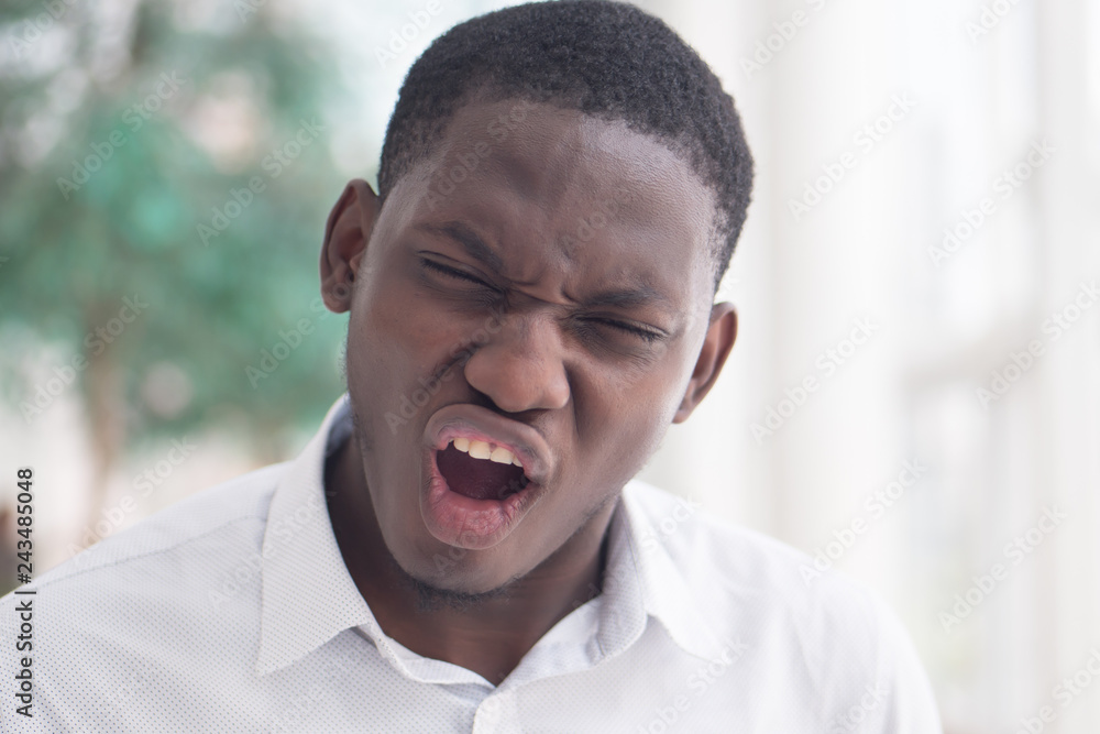 Angry Black Man Yelling