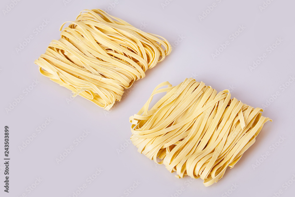 Dry thick rolled noodles square shape. Capelli d'angelo, Angel's hair ...