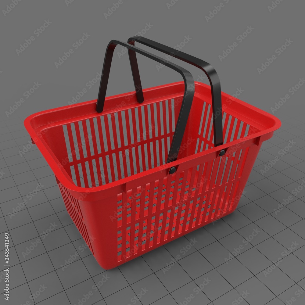 Shopping basket Stock 3D asset | Adobe Stock