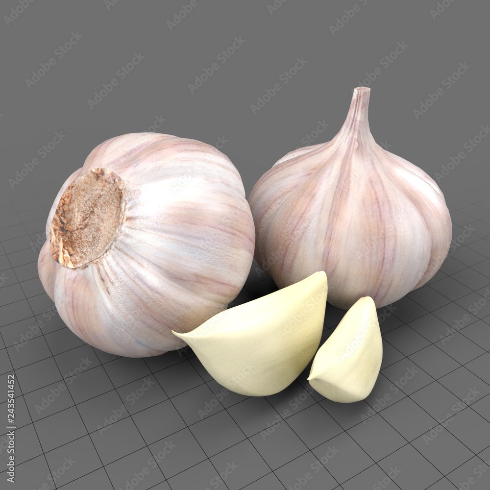 Garlic Stock 3D asset | Adobe Stock