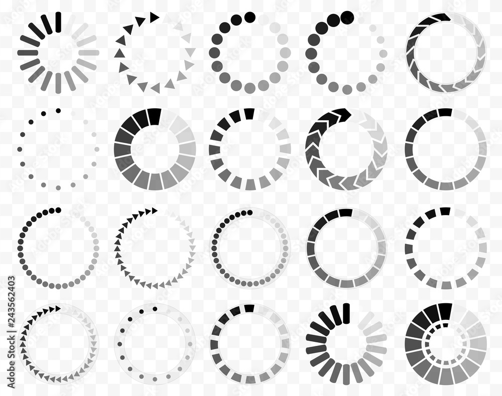 Download signs pack 20 in 1 on transparent background. Load icon. Data ...