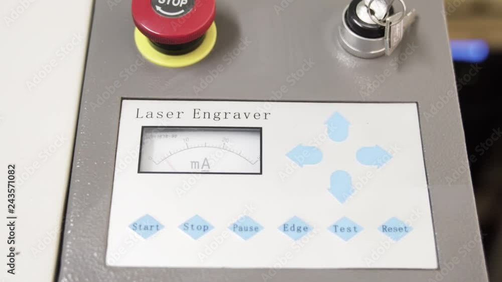 CO2 Laser Engraver control panel with buttons and analog display Stock ...