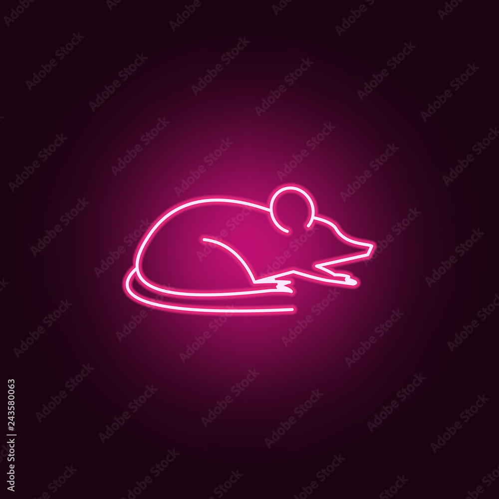 mice icon. Elements of pest control and insect in neon style icons ...