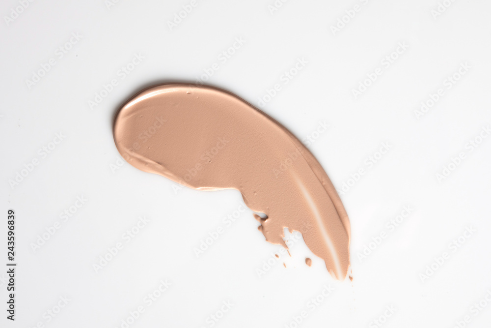 Shades Of Foundation On White Background. Makeup Product Texture. Stock ...