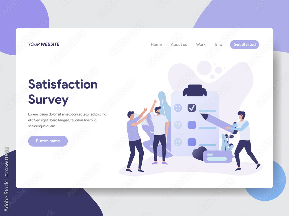 Landing page template of Satisfaction Survey illustration Concept ...