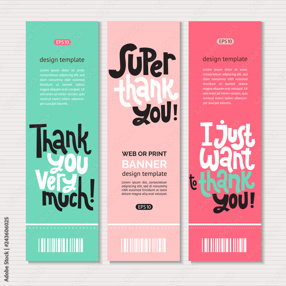 Thank you quotes and stickers Stock Vector | Adobe Stock