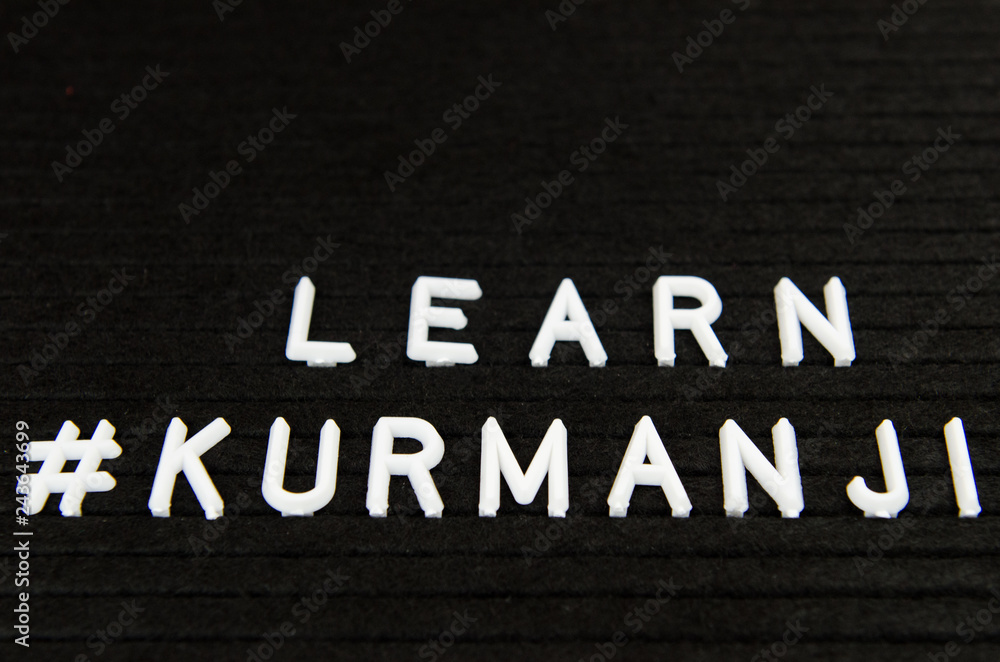 Learn Northern Kurdish Kurmanji language, KUR abbreviation, simple sign ...