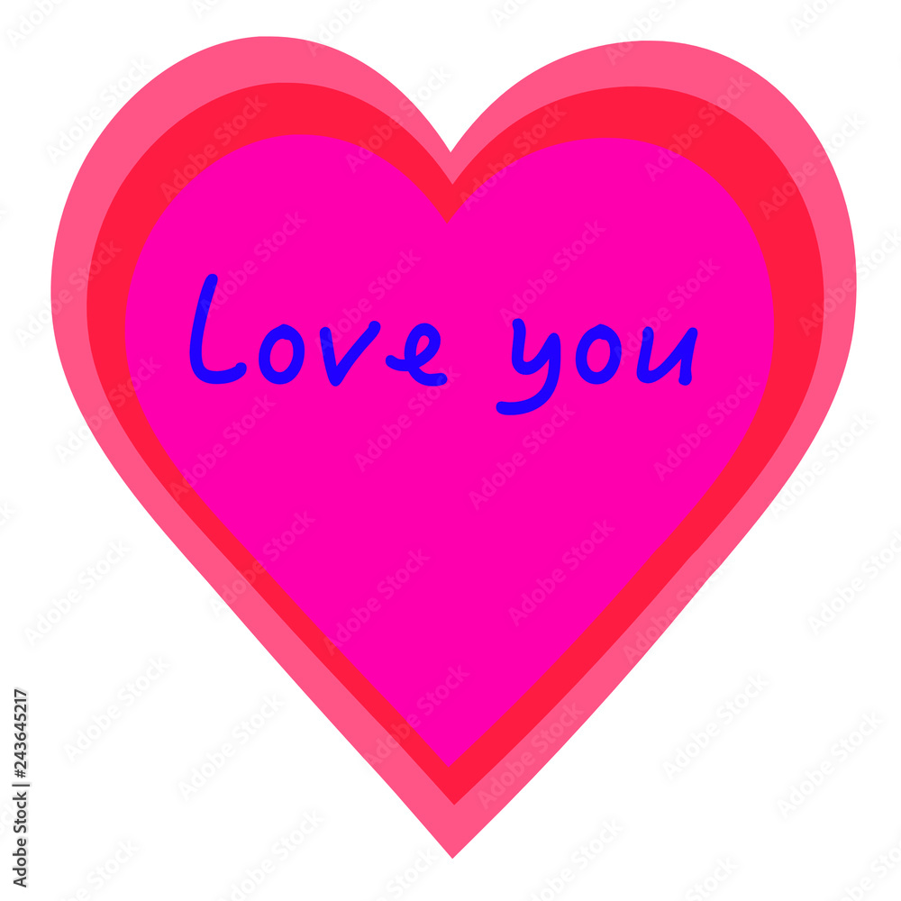Heart symbol love you Stock Illustration | Adobe Stock