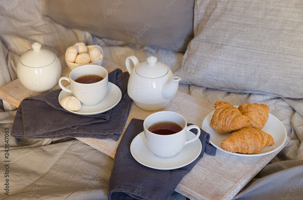 Romantic Breakfast In Bed For Two