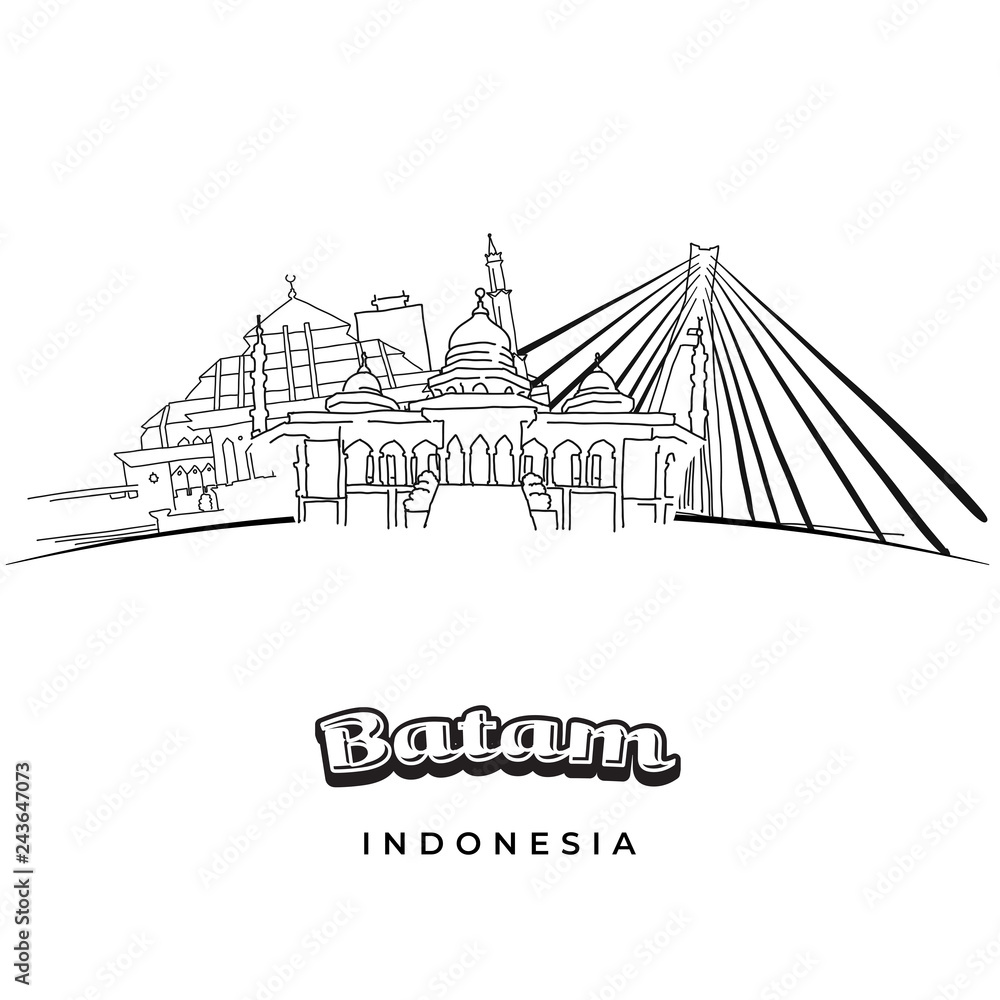 Batam Indonesia famous travel destination Stock Vector | Adobe Stock
