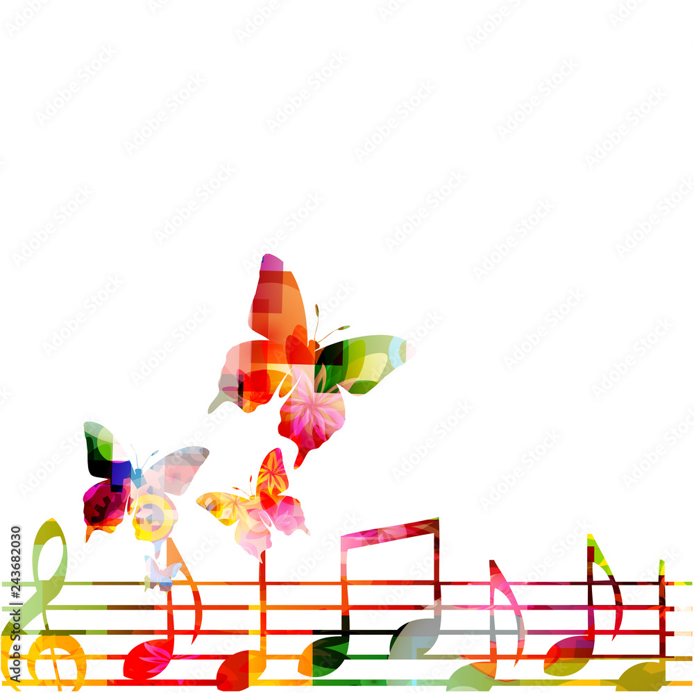 Colorful Music Notes Symbols