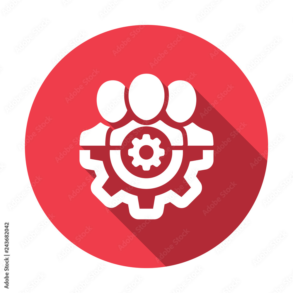 Management icon with settings sign. Management icon and customize ...
