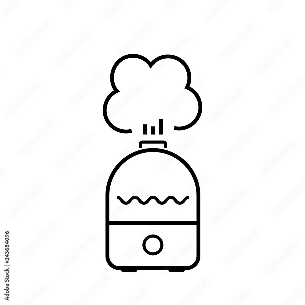 Humidifier outline icon. Clipart image isolated on white background ...