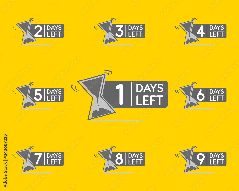 Number Days Left Countdown Vector Illustration Template Can Be Use For