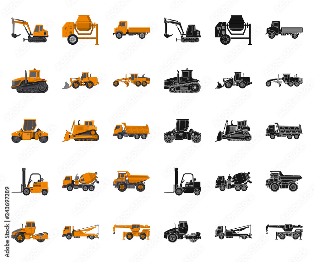 Vector illustration of build and construction icon. Collection of build ...