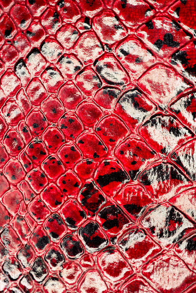Tint Luxury Red Crocodile Skin Texture, closeup Stock Photo | Adobe Stock