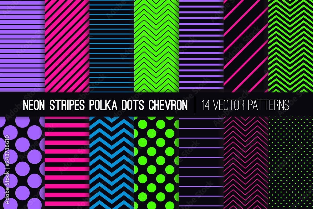 Neon Polka Dot Background