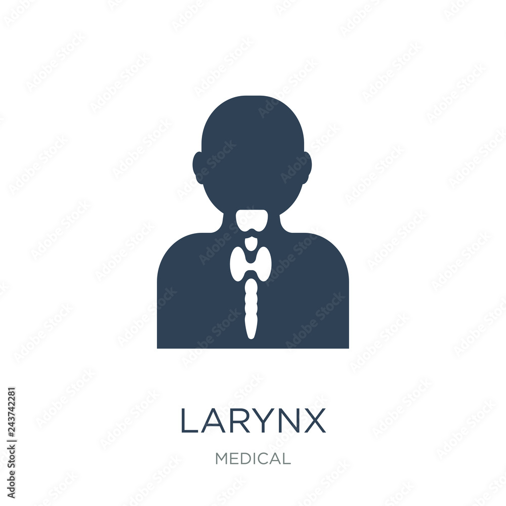 larynx icon vector on white background, larynx trendy filled ico Stock ...