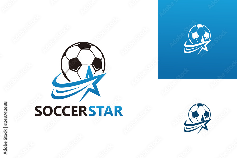 Soccer Star Logo Template Design Vector, Emblem, Design Concept ...