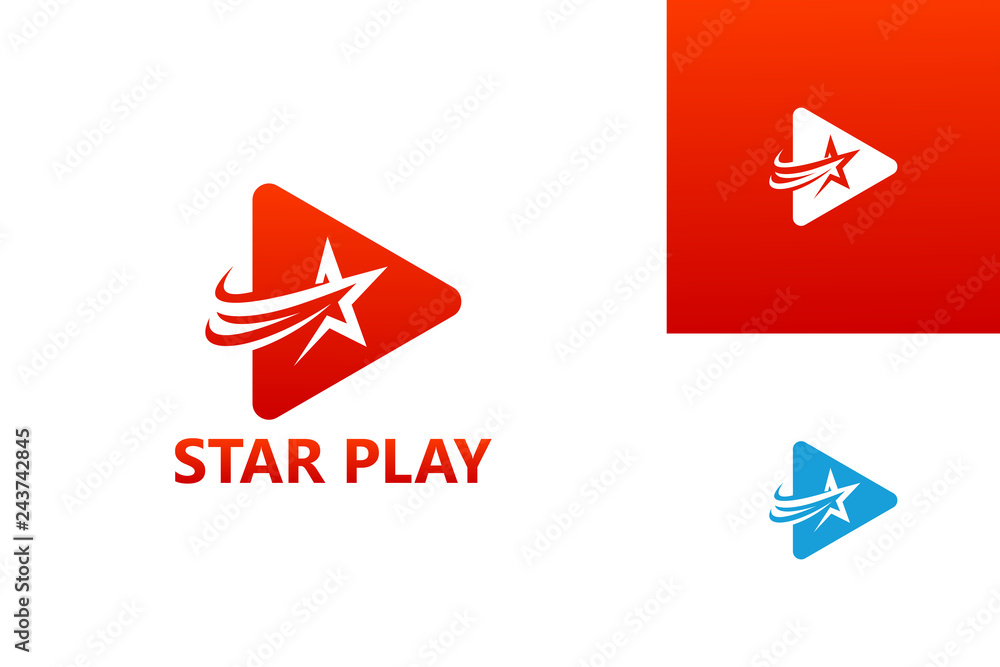 Star Video Play Logo Template Design Vector, Emblem, Design Concept ...