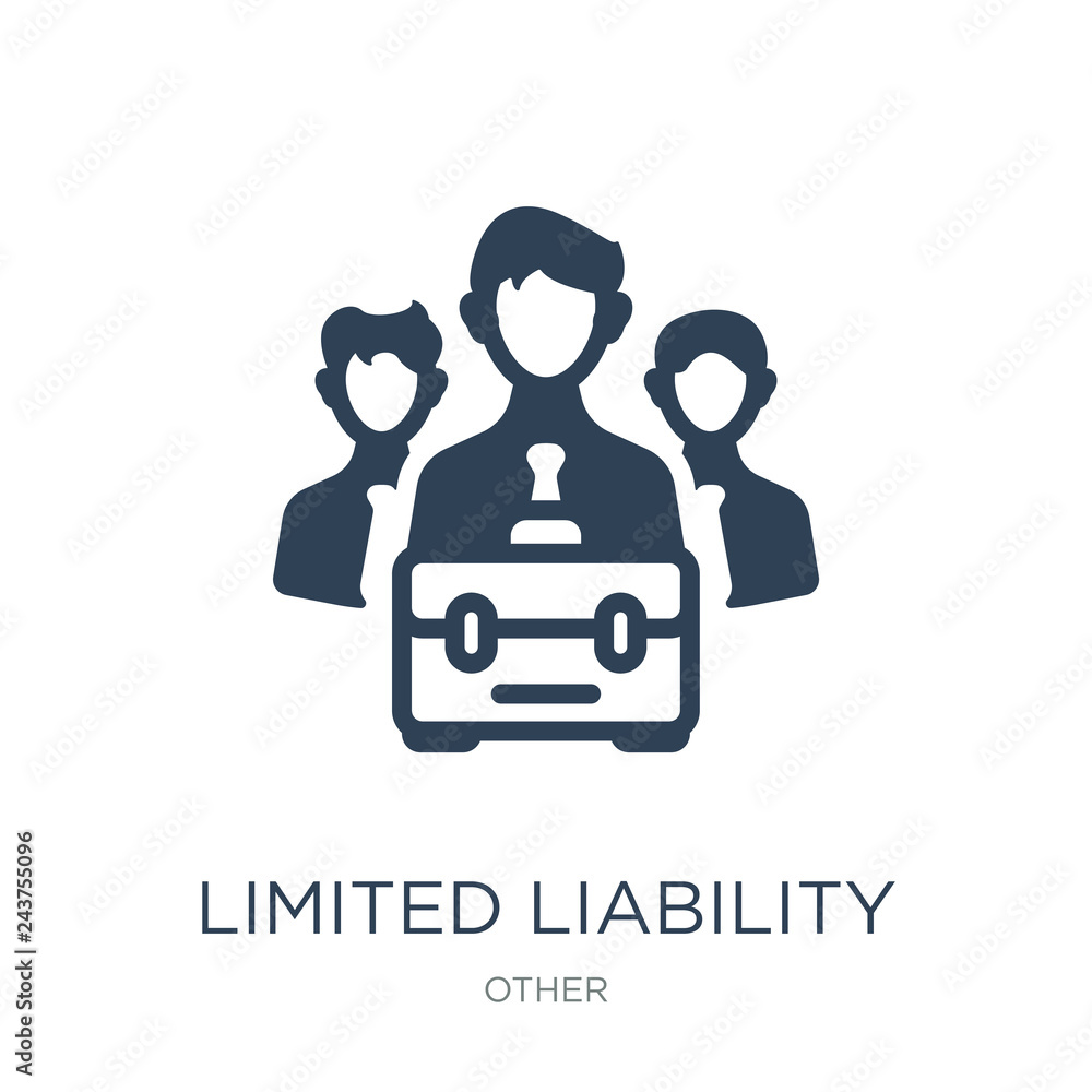 limited liability icon vector on white background, limited liabi Stock ...