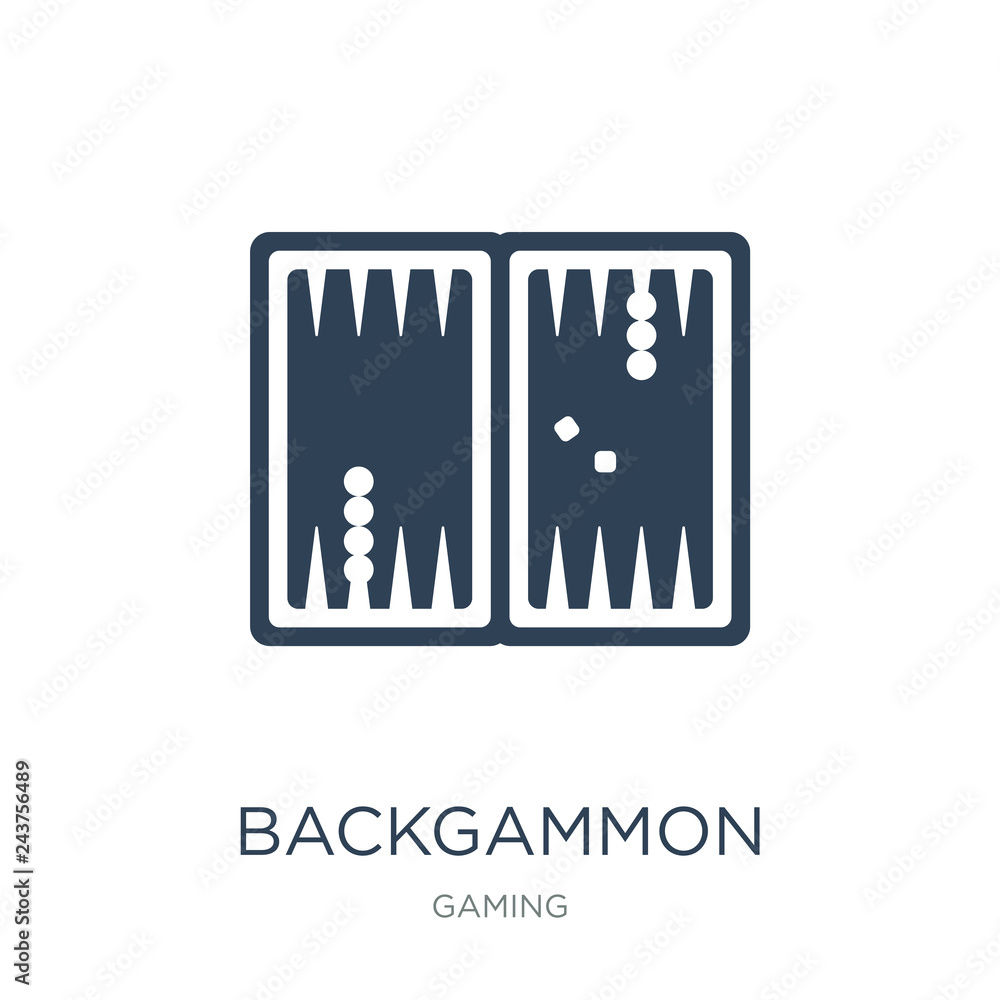 backgammon icon vector on white background, backgammon trendy fi Stock ...