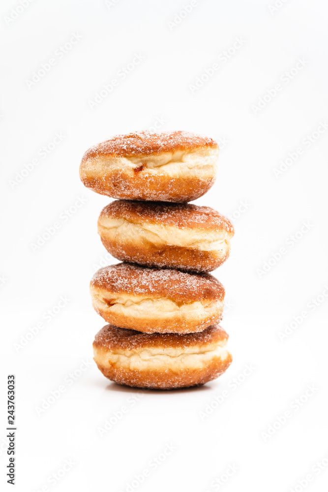German or Austrian donuts filled with jam and dusted with cinnamon ...