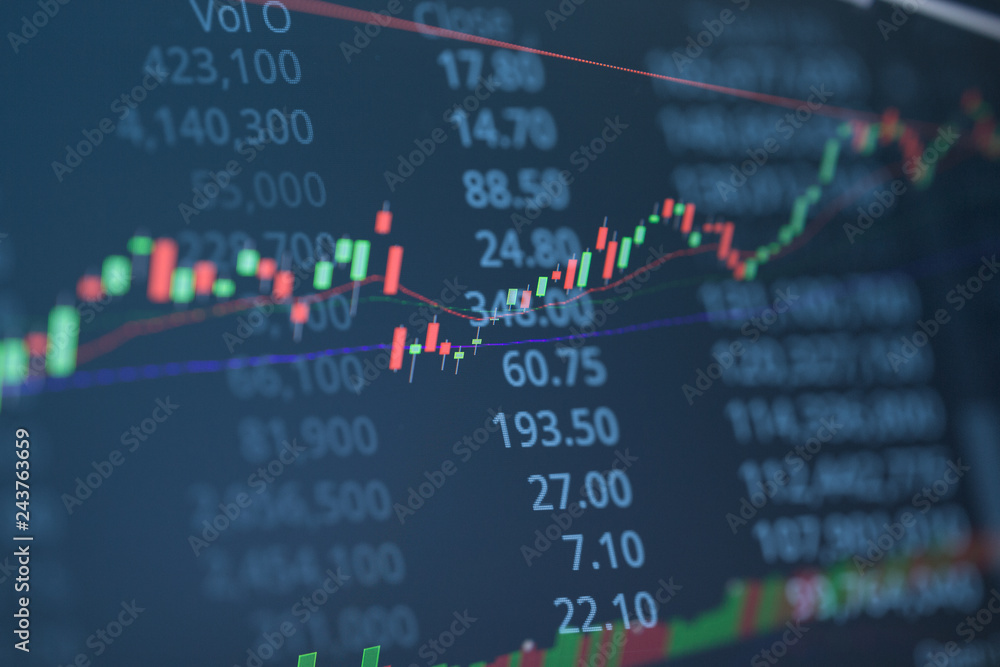 Business candle stick graph chart of stock market investment trading ...