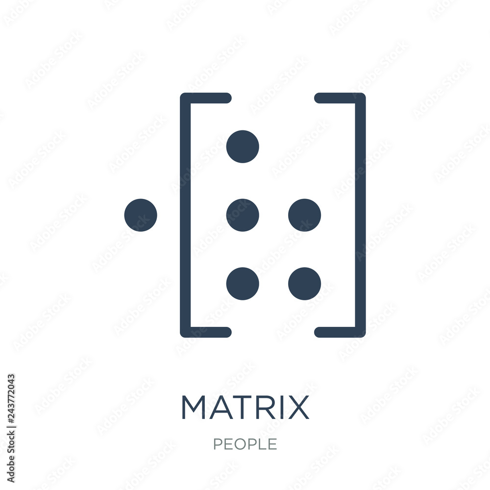 matrix icon vector on white background, matrix trendy filled icons from ...