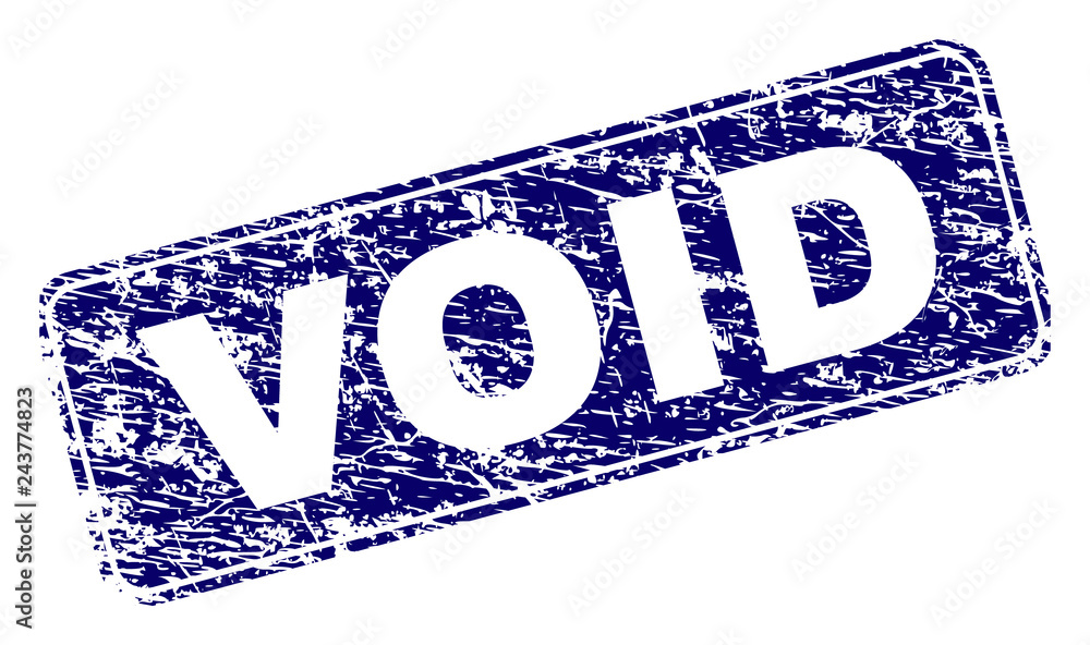VOID stamp seal print with grunge texture. Seal shape is a rounded ...