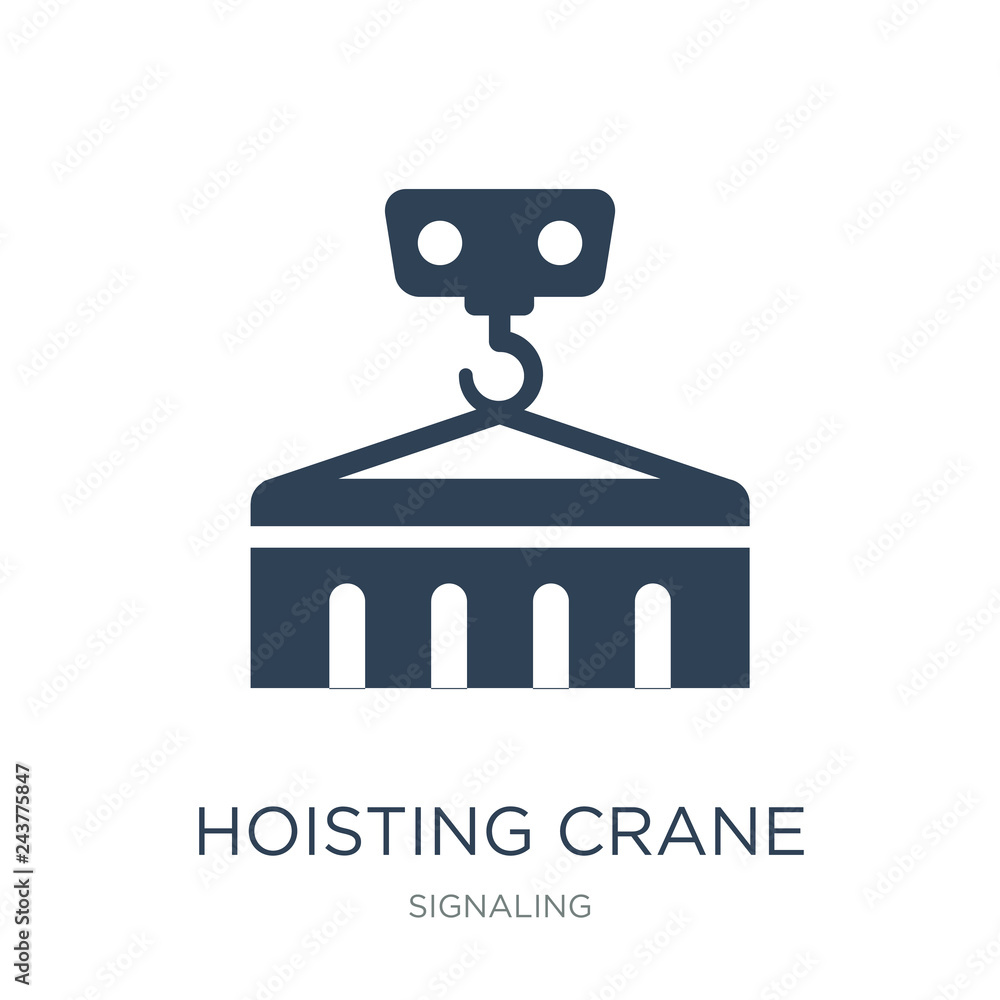 hoisting crane icon vector on white background, hoisting crane trendy ...
