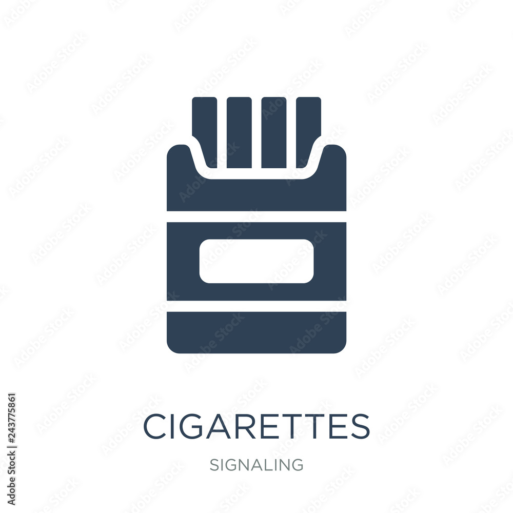 cigarettes icon vector on white background, cigarettes trendy filled ...
