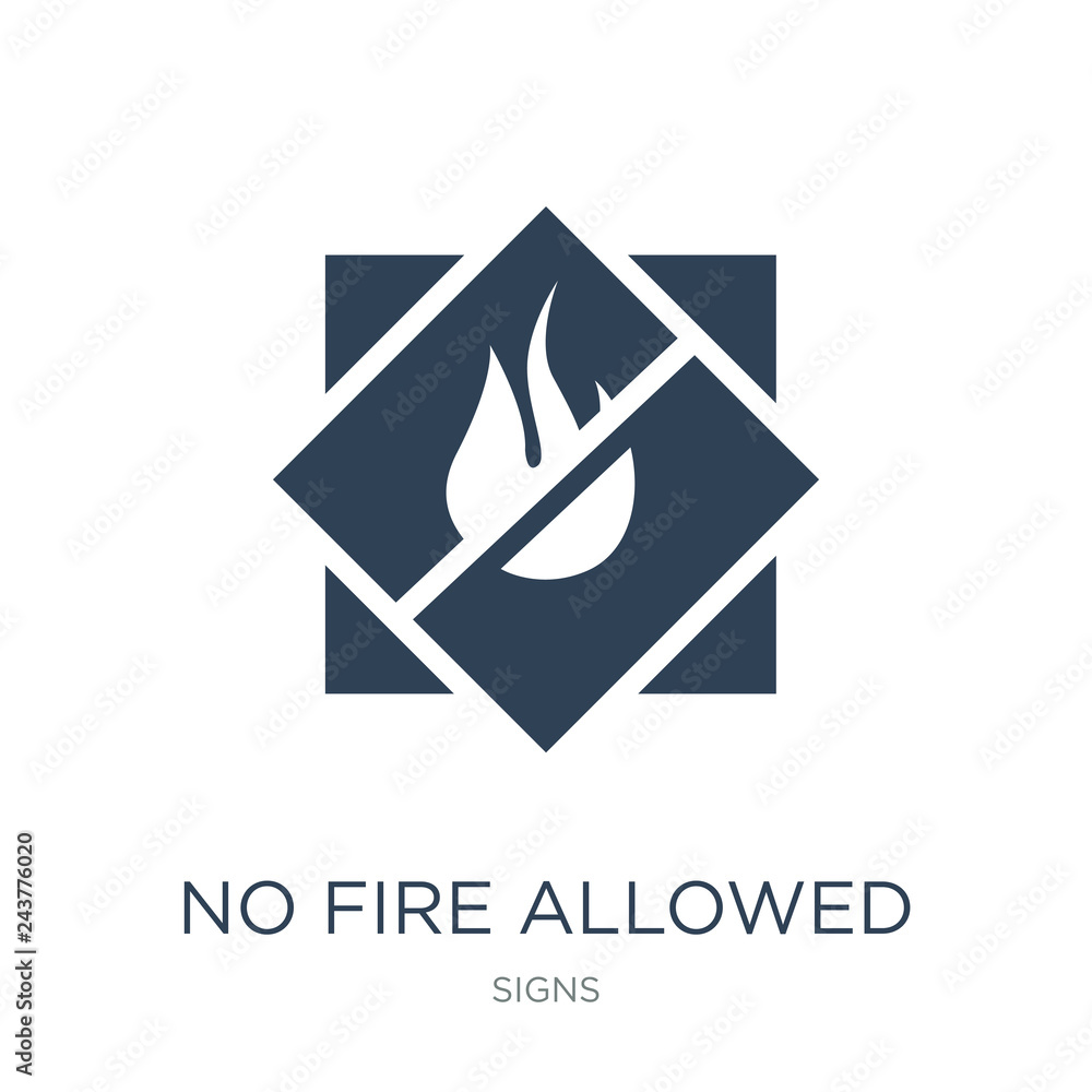 no fire allowed icon vector on white background, no fire allowed trendy ...